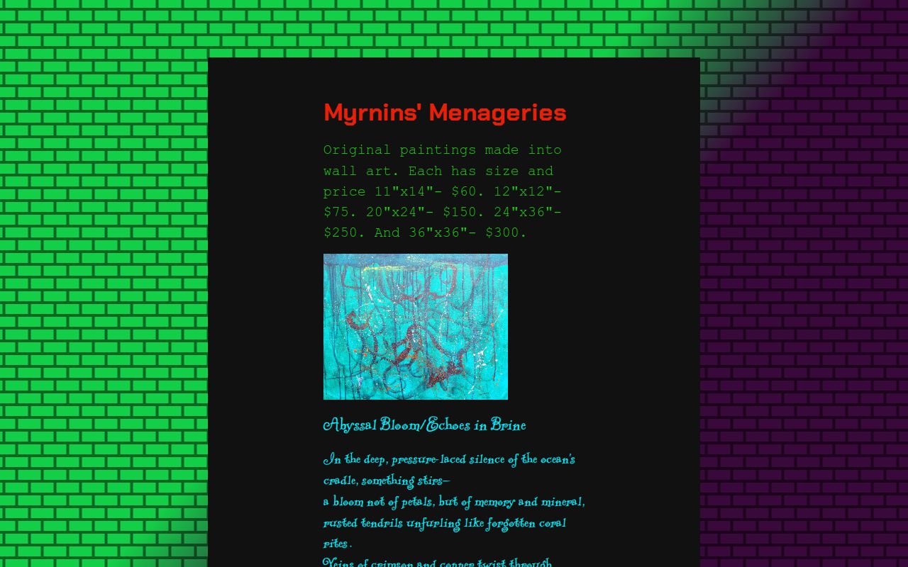 Myrnins' Menageries